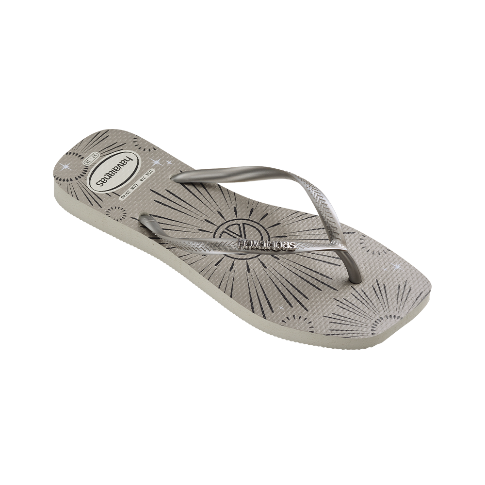 Slim Square Metallic Party Flip Flops – Havaianas Singapore
