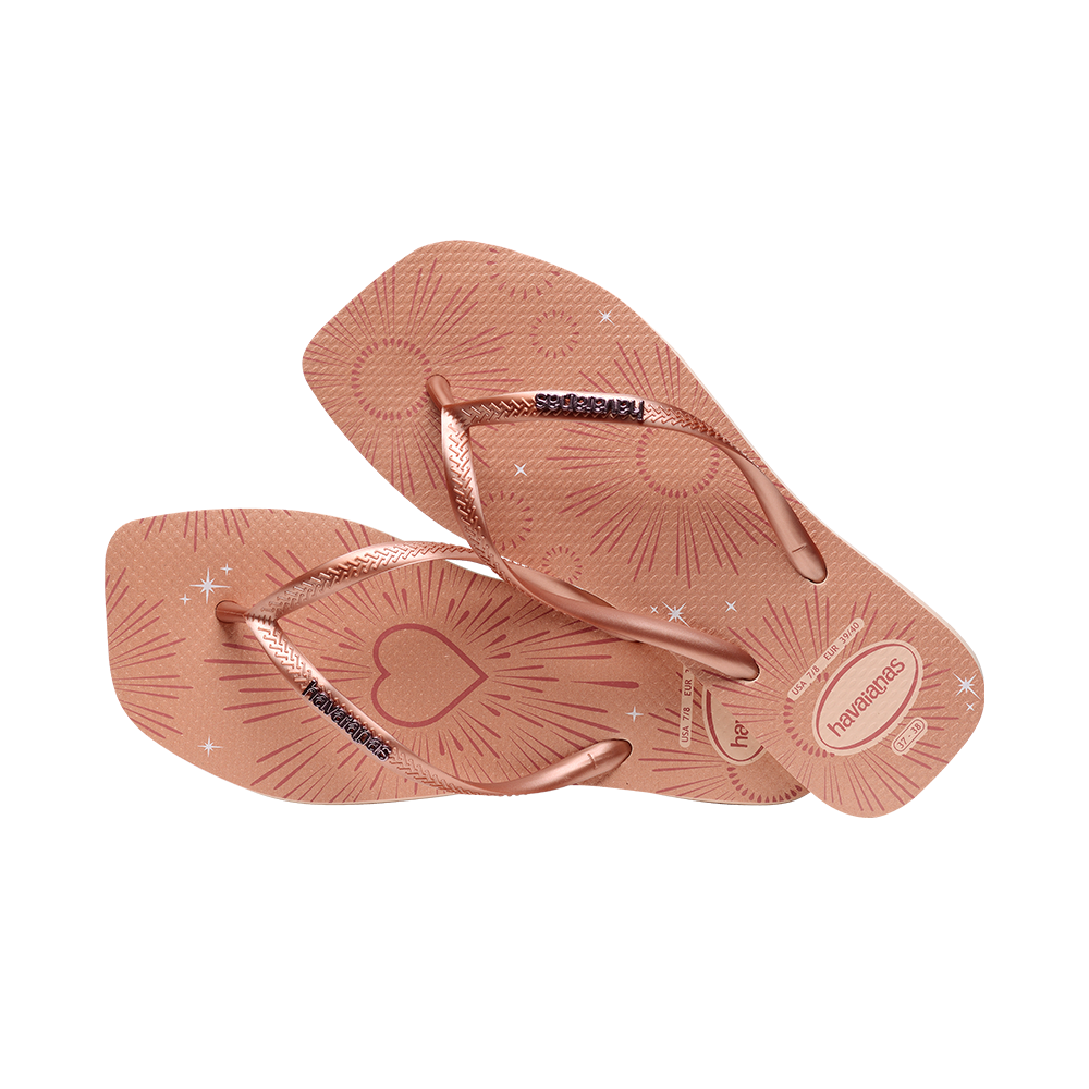 Slim Square Metallic Party Flip Flops – Havaianas Singapore