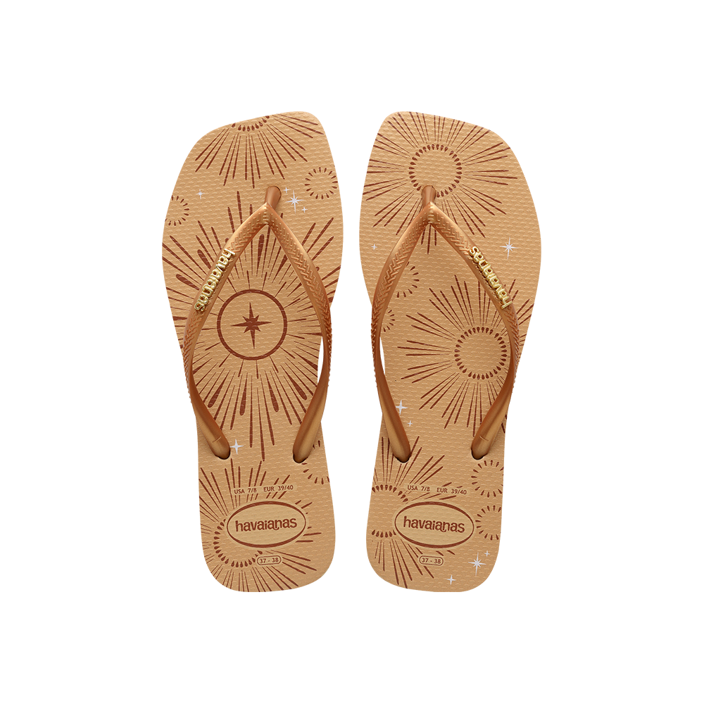 Slim Square Metallic Party Flip Flops – Havaianas Singapore